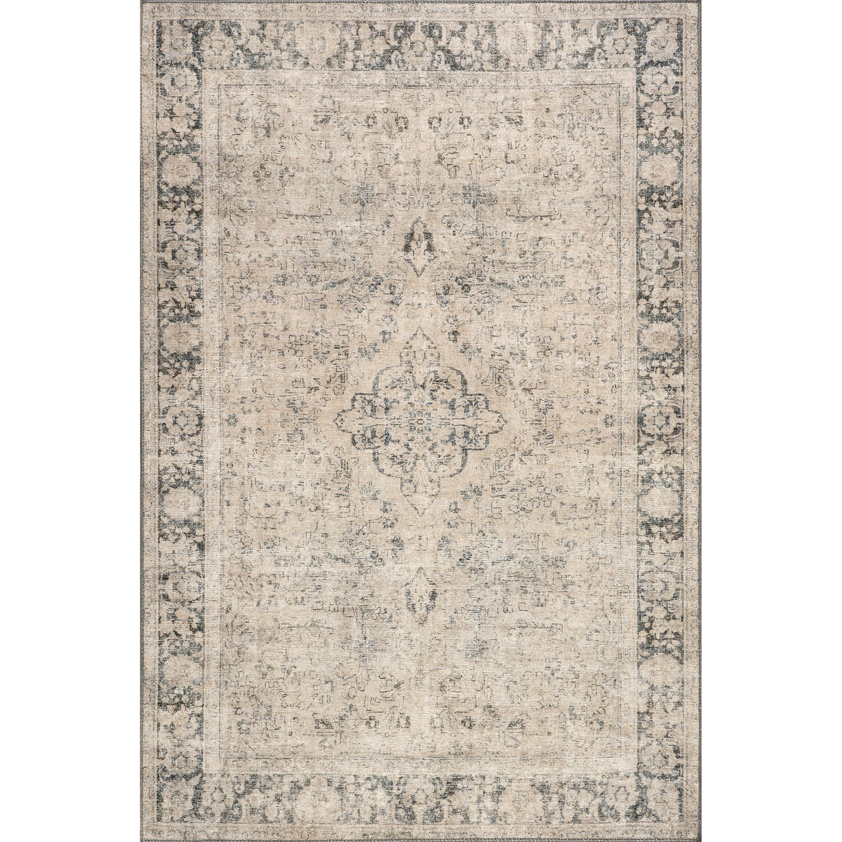 Hillstone Collection Brinly Traditional Vintage Medallion Area Rug — nuLOOM