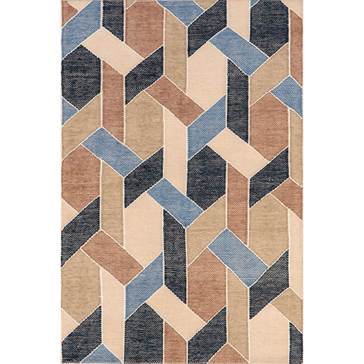 Rhea Abstract Geometric Coton Area Rug — nuLOOM