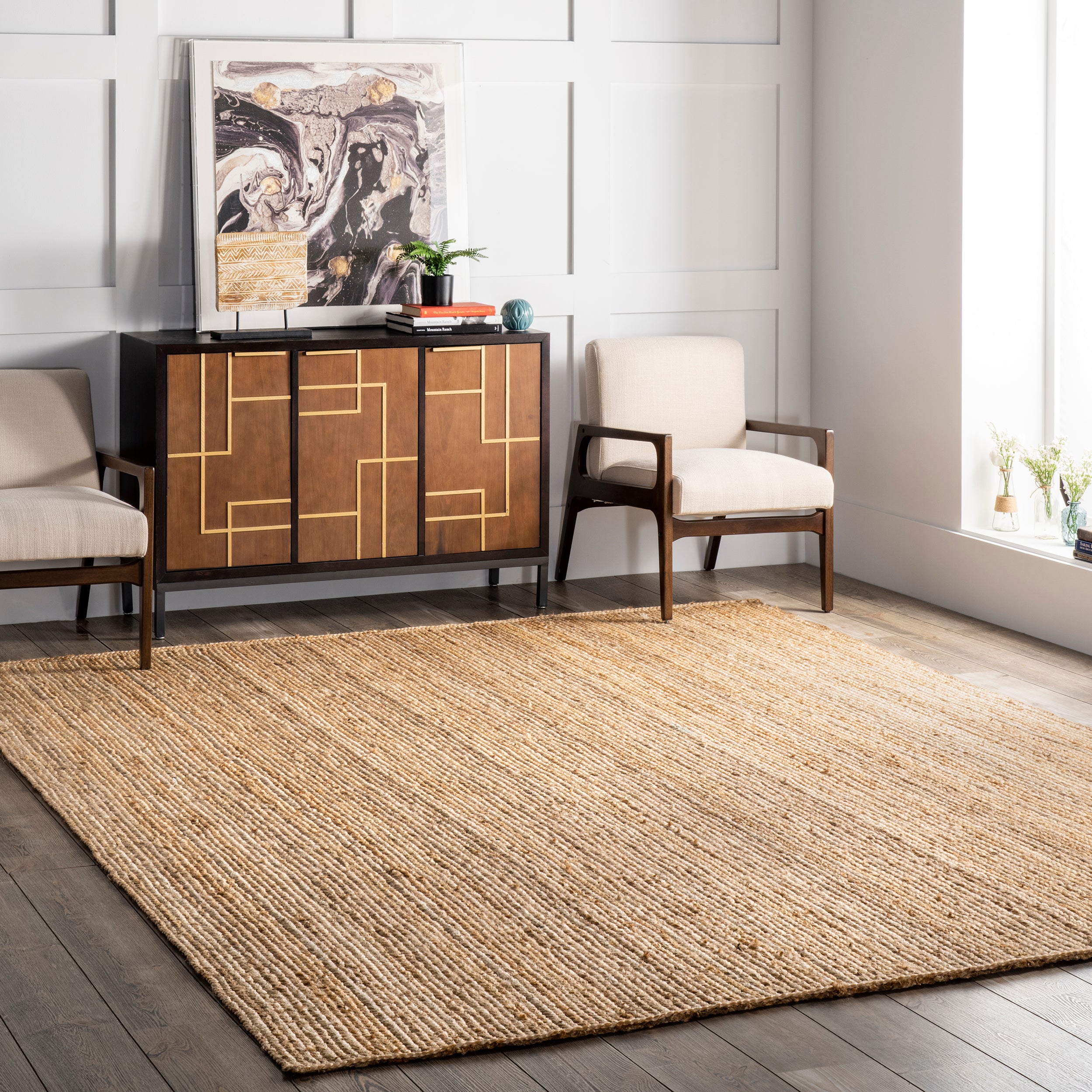Rigo Hand Woven Farmhouse Jute Area Rug — nuLOOM