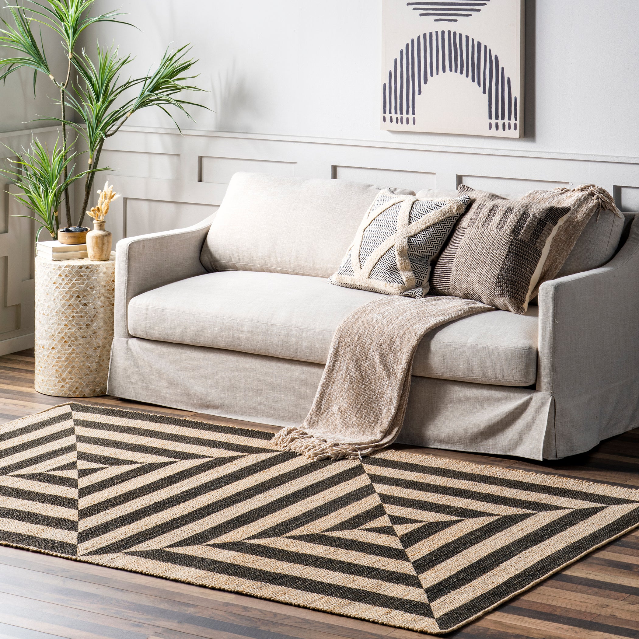 Aleetza Modern Jute Blend Area Rug — nuLOOM