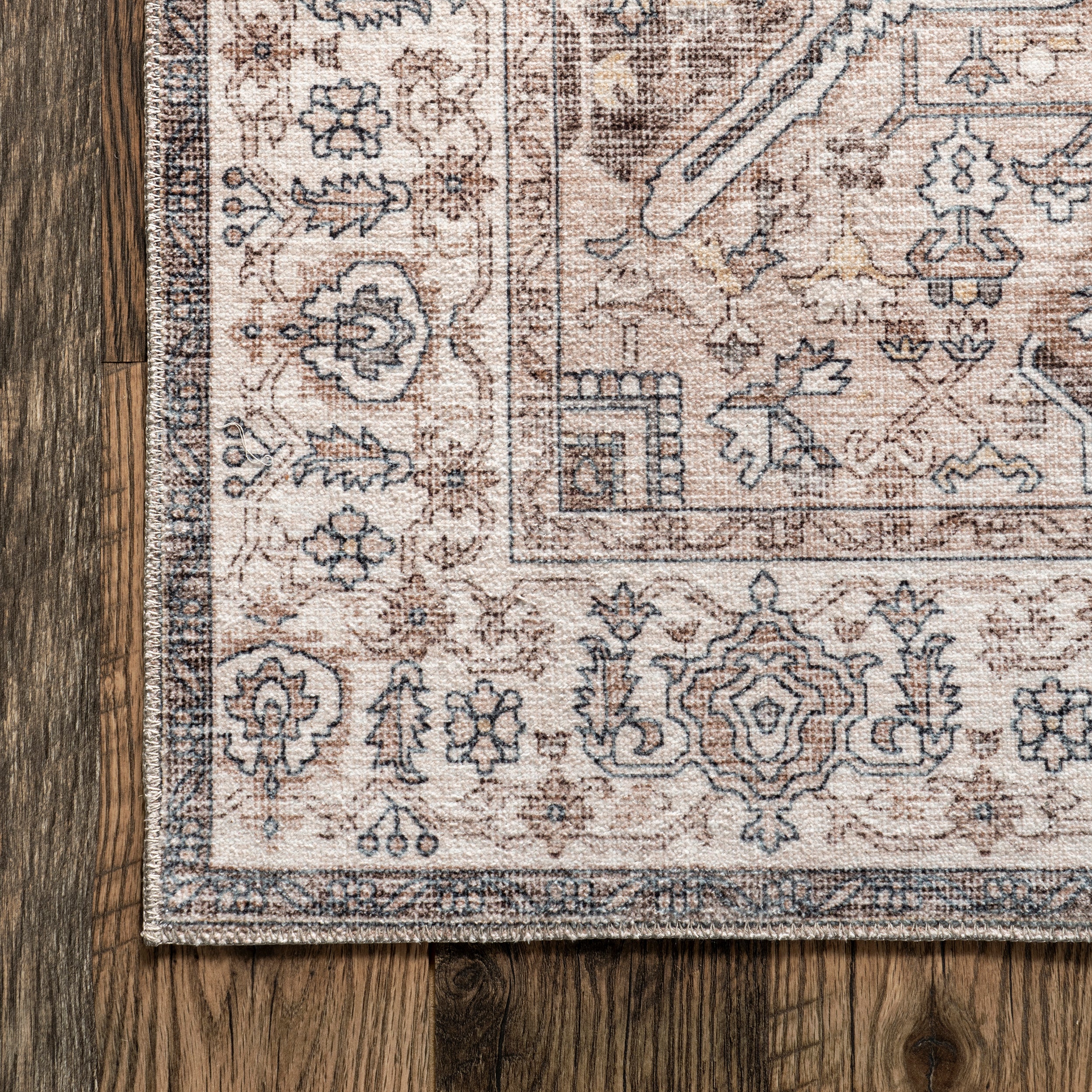 Brielle Machine Washable Vintage Medallion Area Rug — nuLOOM