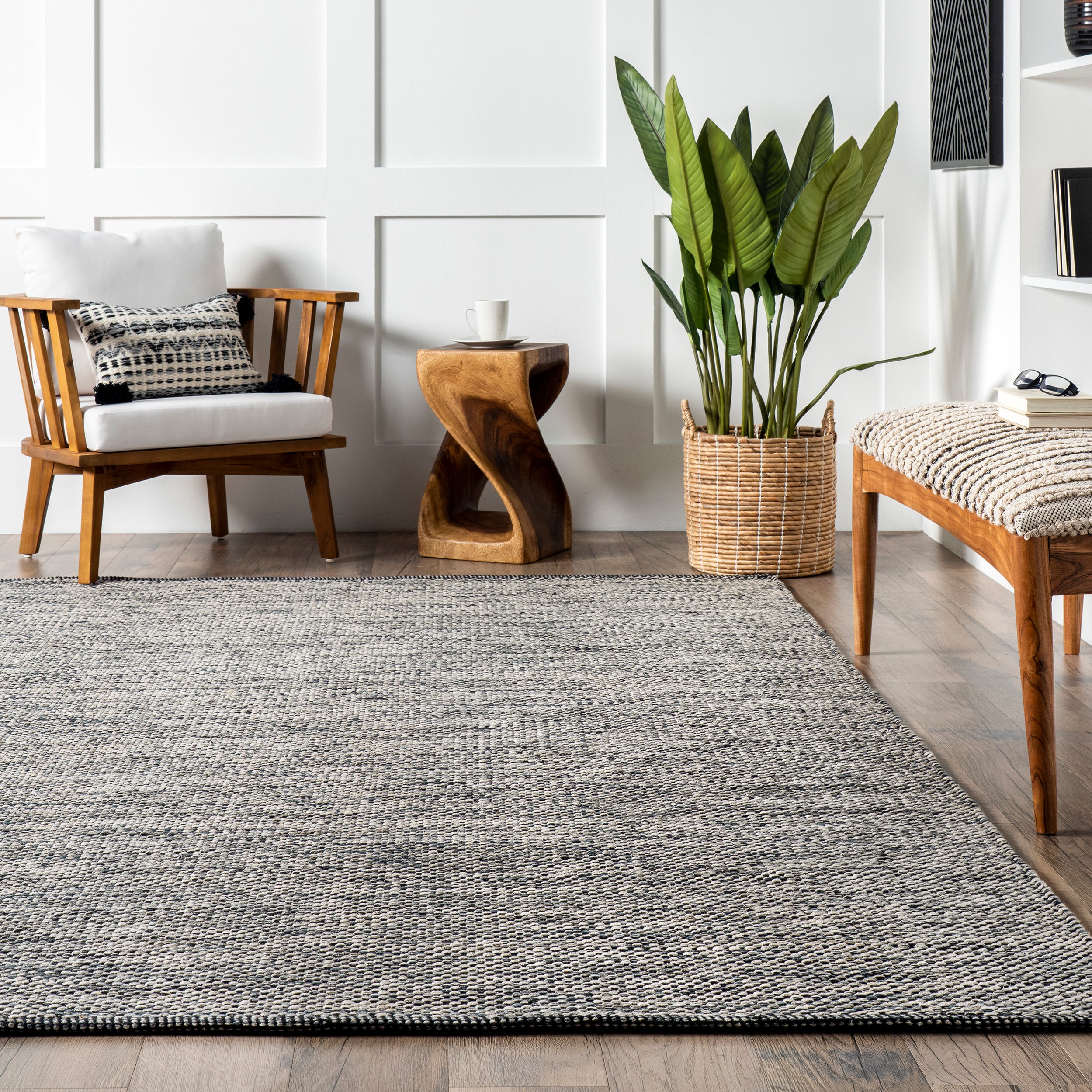Alessi Solid Farmhouse Cotton Area Rug — nuLOOM