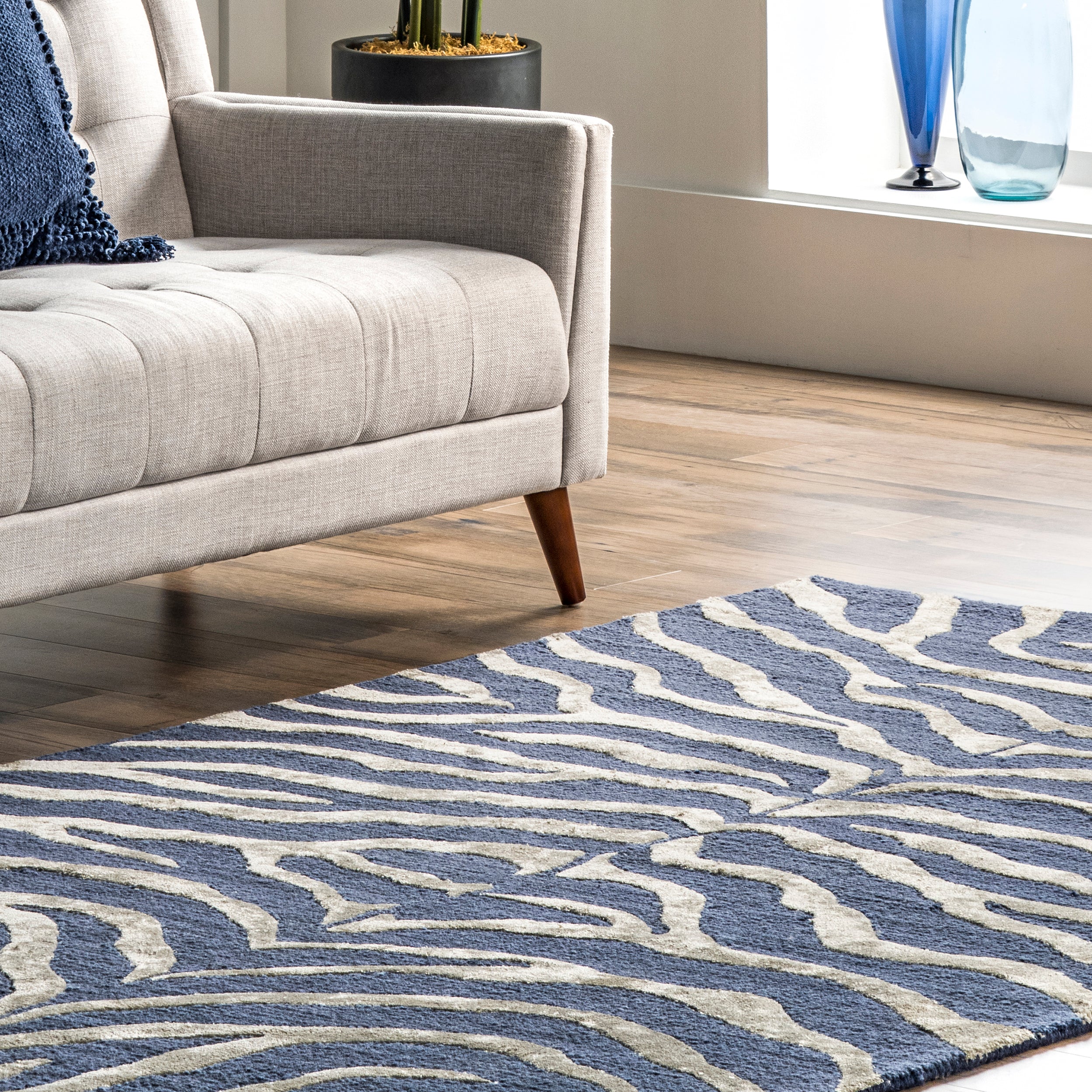 Hand Tufted Plush Zebra Area Rug — nuLOOM