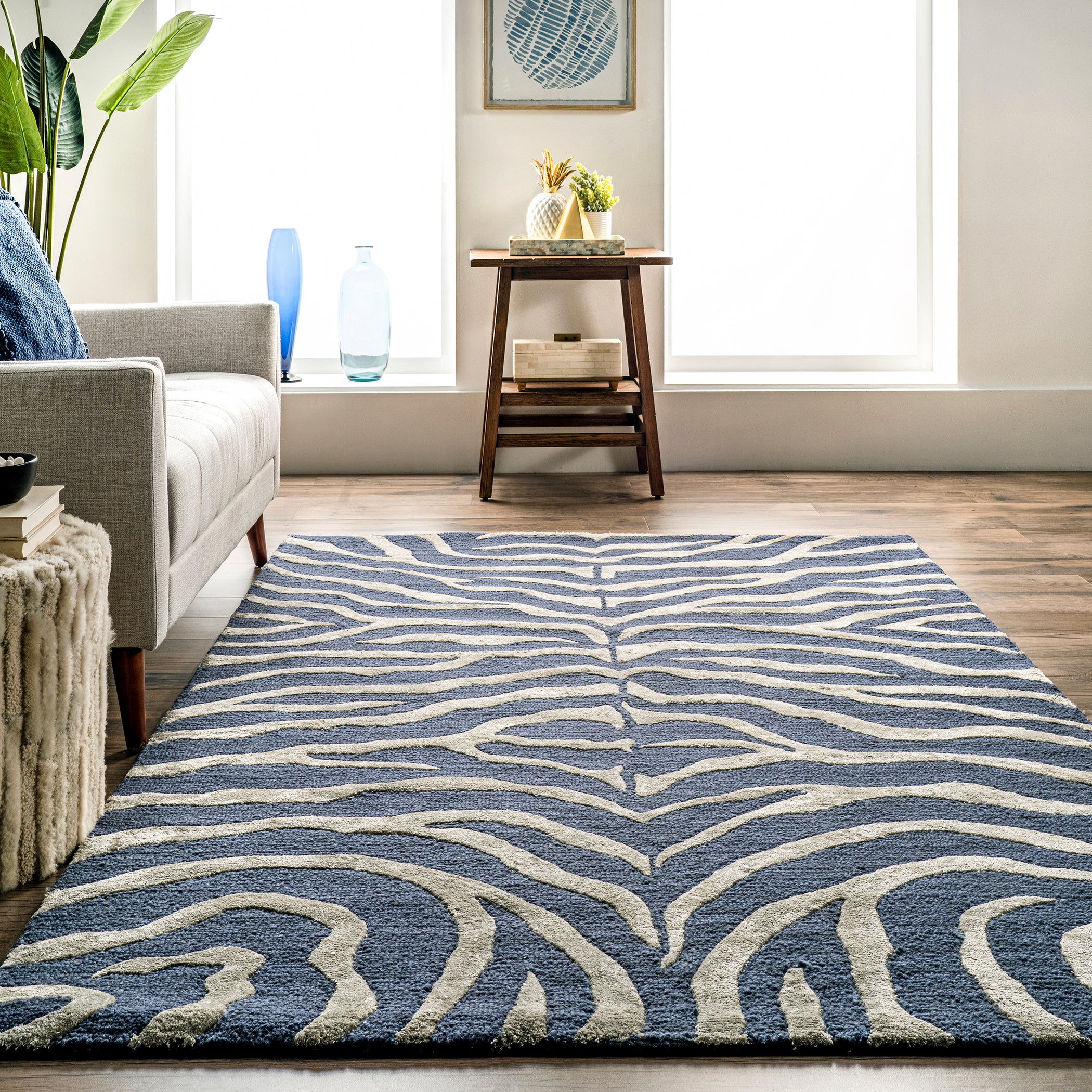 Hand Tufted Plush Zebra Area Rug — nuLOOM