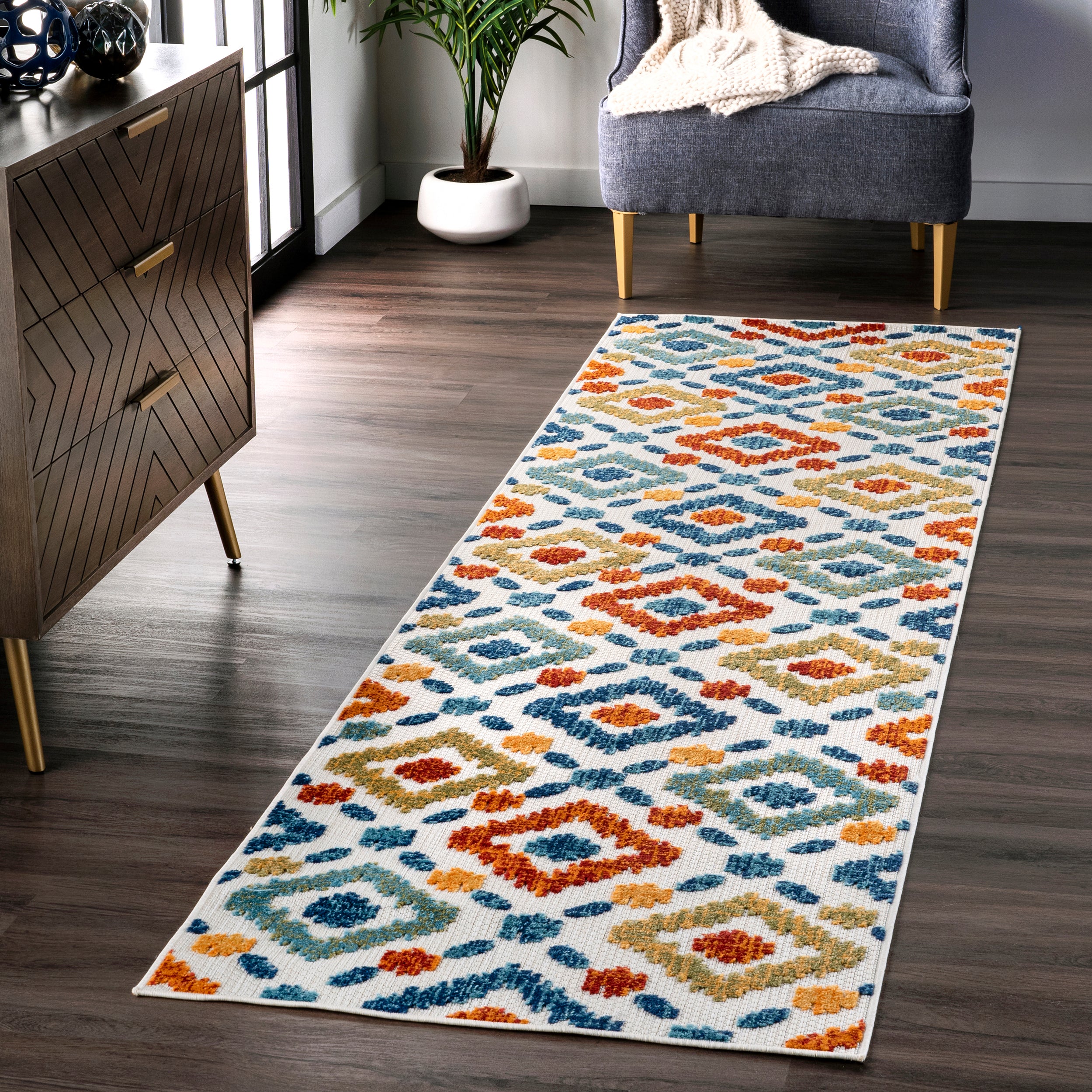 Indoor/Outdoor Transitional Labyrinth Area Rug — nuLOOM