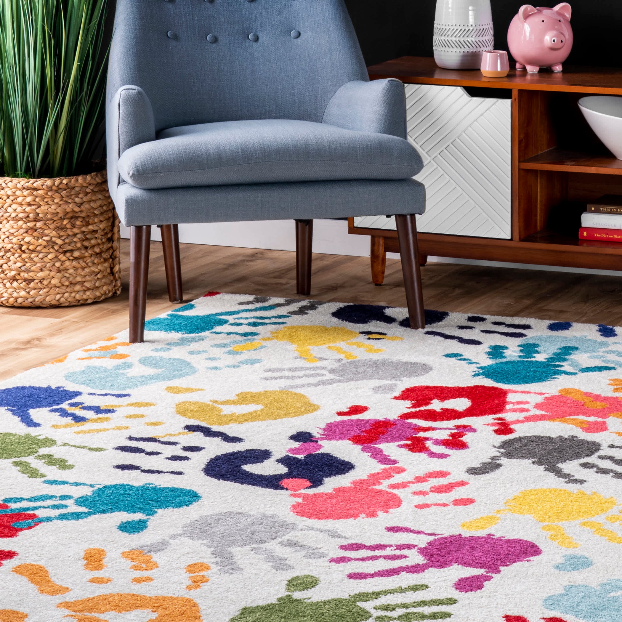 Pinkie Handprint Area Rug — nuLOOM