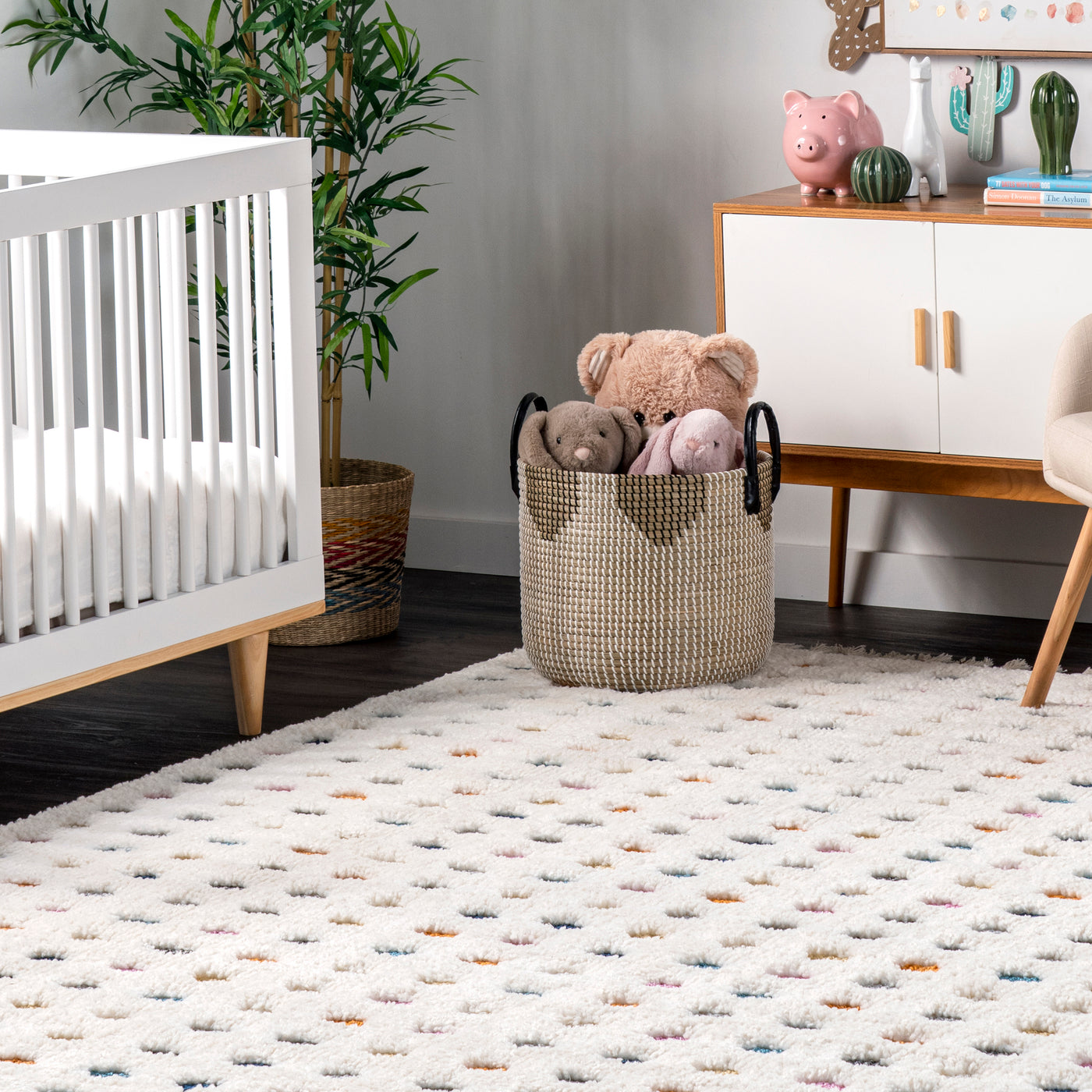 Behati Polka Dot Kids Tasseled Area Rug — nuLOOM