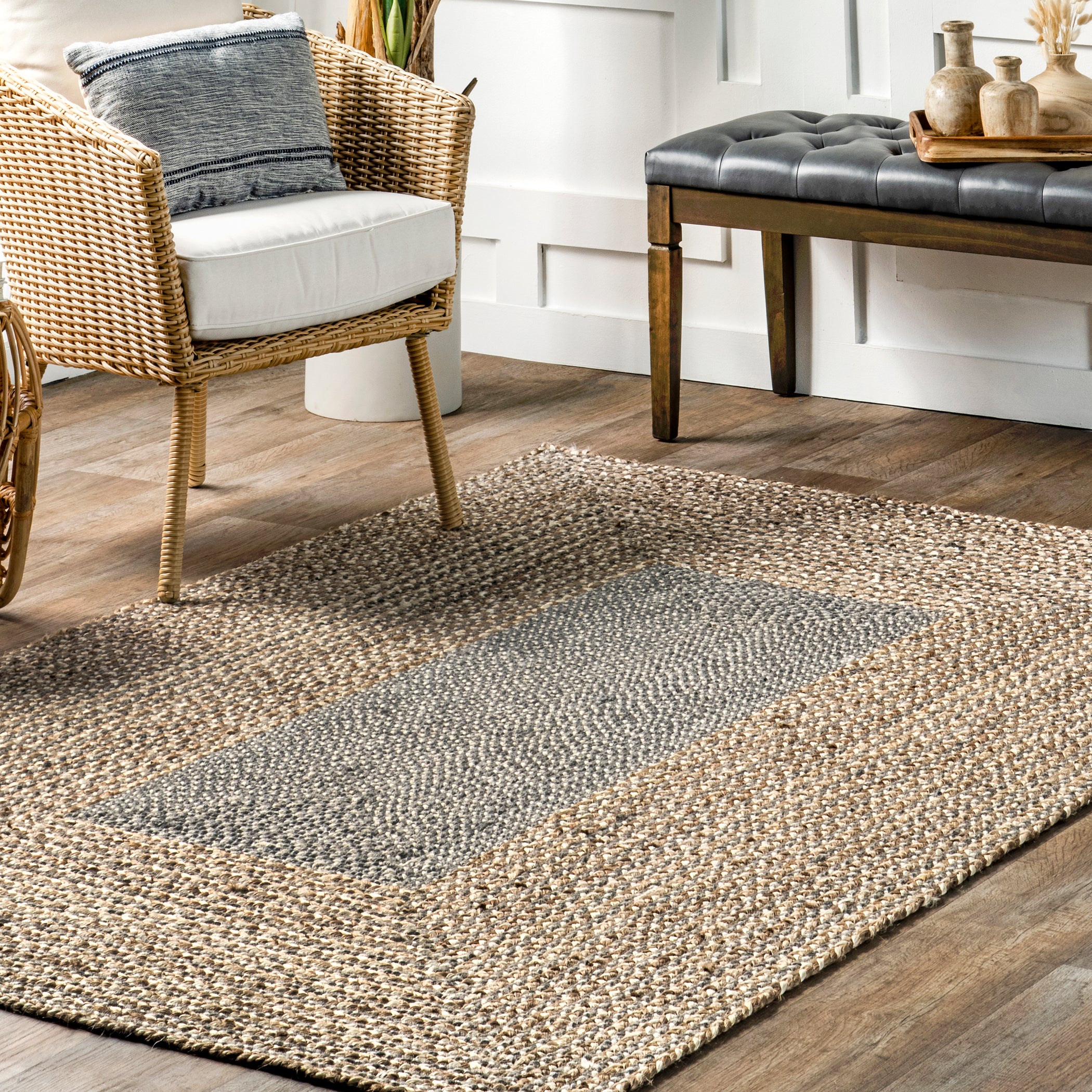 Draya Casual Braided Jute Area Rug — nuLOOM