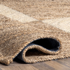 Felicia Coastal Geometric Jute Area Rug — nuLOOM