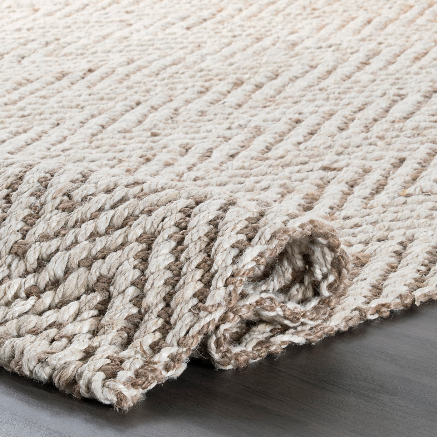 Vania Chevron Jute Area Rug — nuLOOM