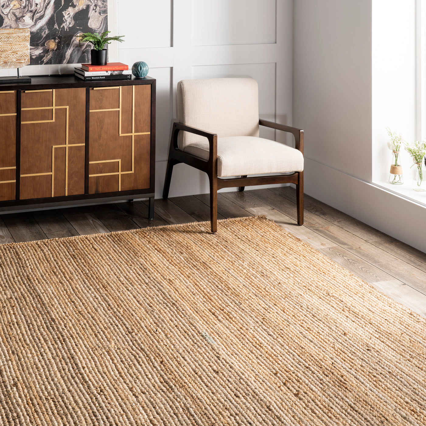Rigo Hand Woven Farmhouse Jute Area Rug — nuLOOM