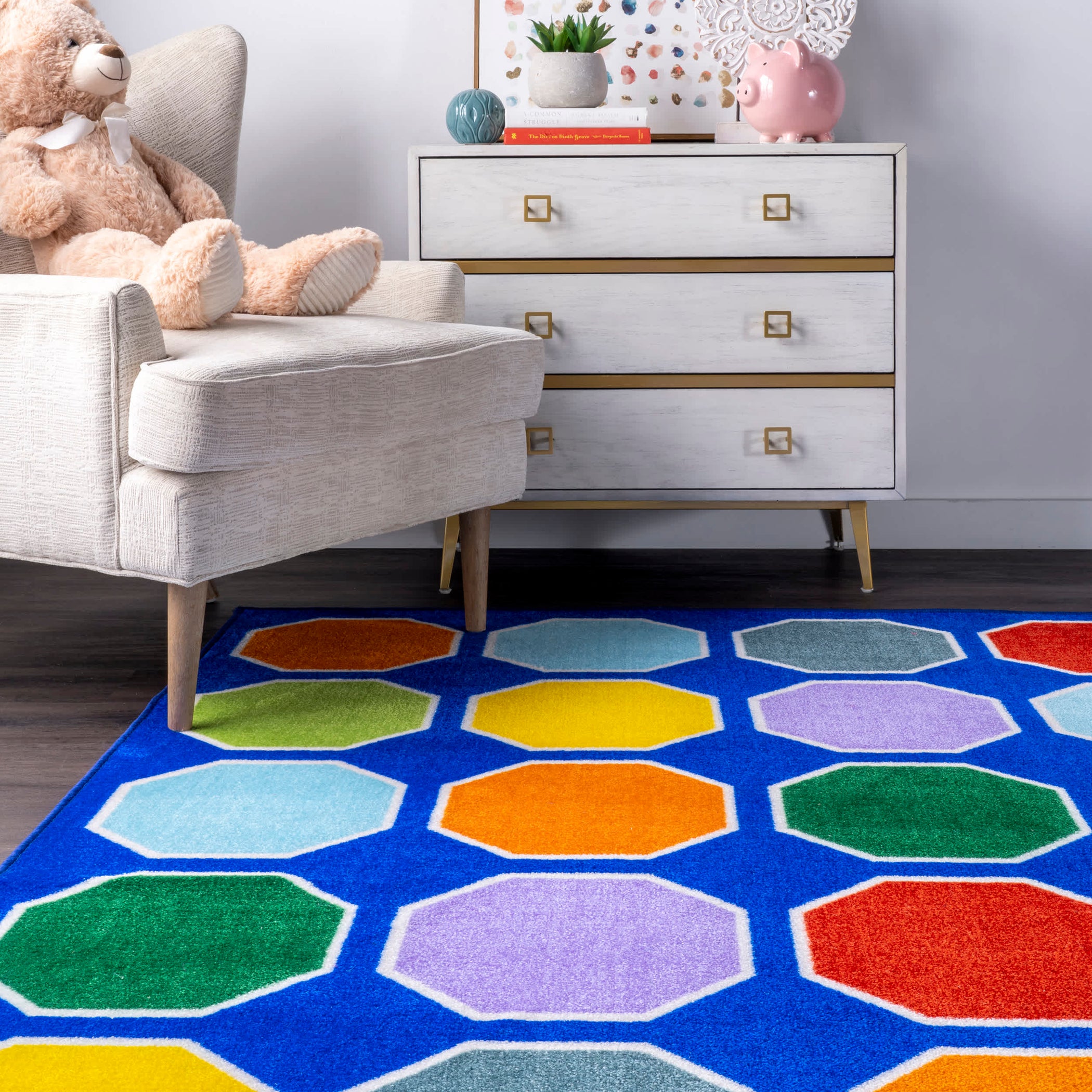 Kecia Octagons Printed Rug — nuLOOM