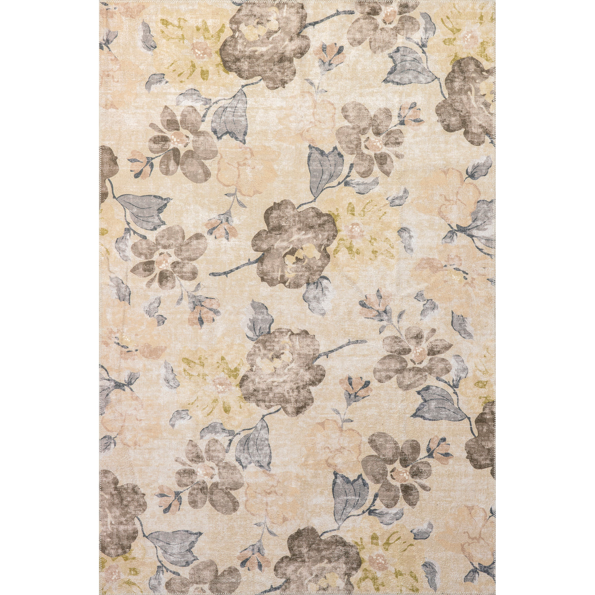 Lilja Vintage Floral Machine Washable Area Rug — nuLOOM